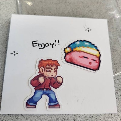 Knuckles Premium Sticker Sonic the Hedgehog Pixel Art Sticker - Etsy