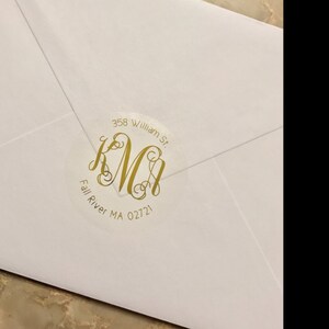 Wedding Invitation Return Address Label, Foil on Clear Wedding ...