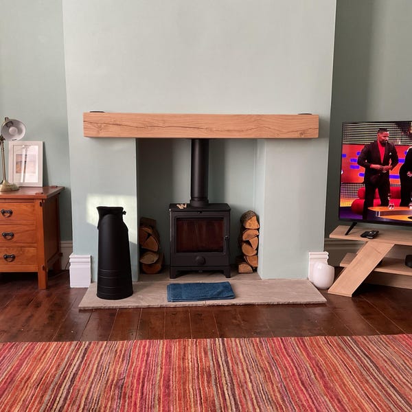Floating Oak Mantle Shelf-bespoke Sizes, Pre-drilled, Fixings Included ...