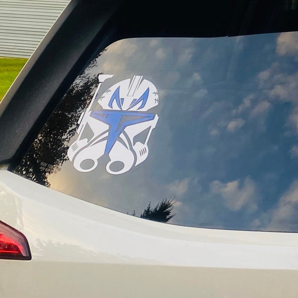Star Wars Captain Rex - METALLIC Blue and White Permanent Vinyl Decal ...
