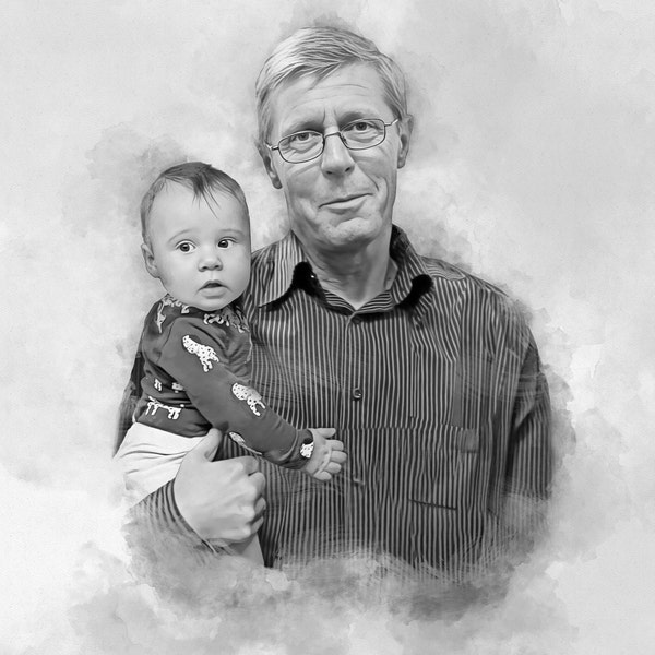 Remember Loved One Portrait, Lost Loved One Custom Portrait Gift ...