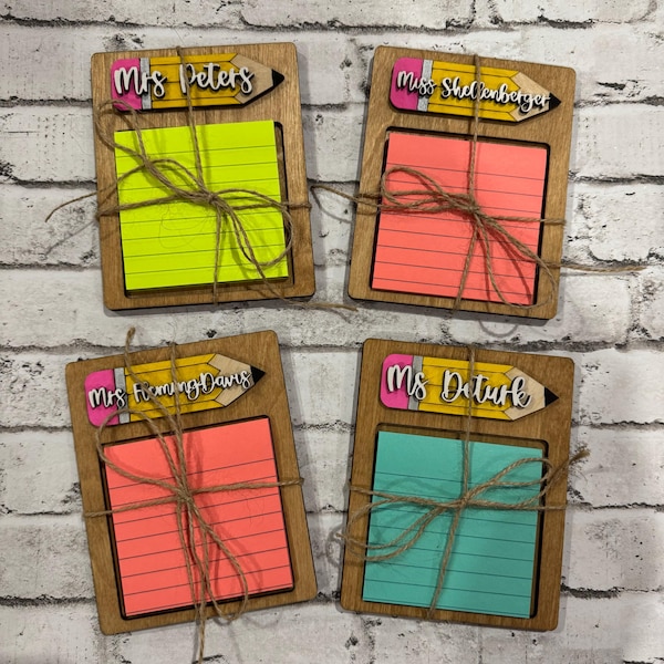 Customized Post It Note Holder - Etsy