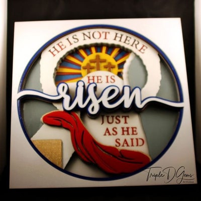 3D RISEN SVG Religious EASTER Svg for Cricut for Silhouette - Etsy