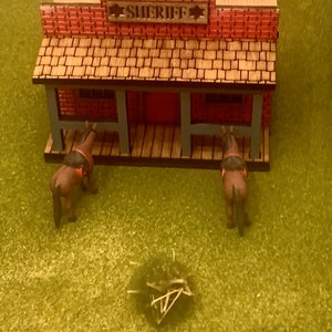 HO Scale Miniature Gunsmoke Dodge City Marshal Office/jail - Etsy