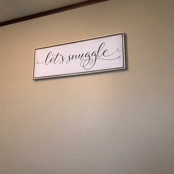Let's Snuggle Sign | Let's Snuggle | Lets Snuggle - Etsy