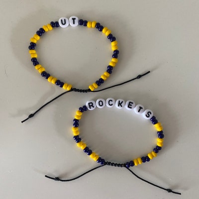 Custom College Beaded Bracelets Custom College Gift College Graduation ...