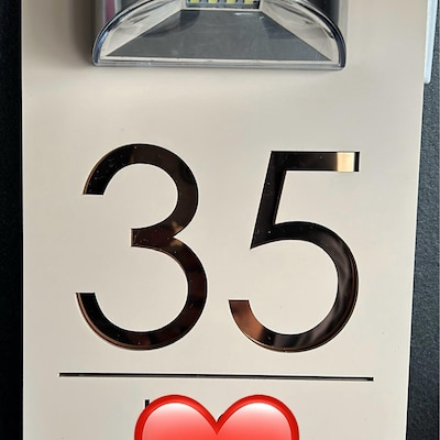 K Smart Sign Bellissima S1 Laser Cut Matt White & Black Marble Floating ...