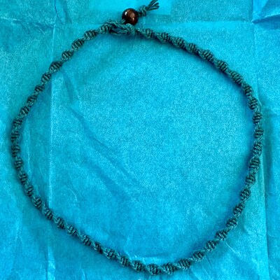 Hemp Choker, Beach Surfer Choker, Hemp Necklace, Unisex Choker, Macrame ...