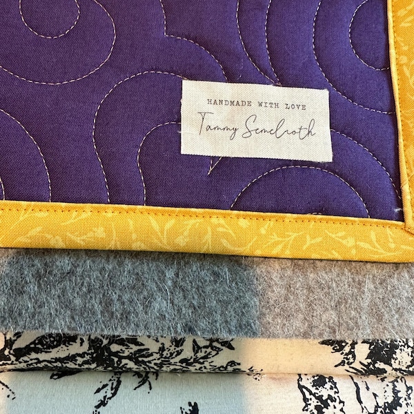 Pre-cut Personalized Cotton Quilt Labels Set, Quilt Tags, Quilting ...
