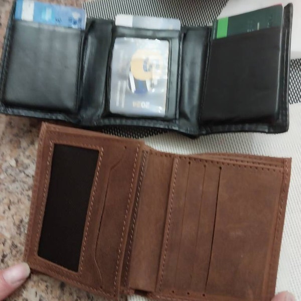 Personalized Leather Wallet, Trifold Wallet, Mens Wallet, Graduation ...