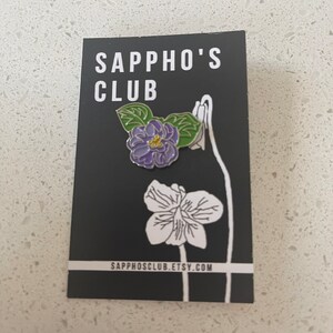 Sappho's Club Violet Enamel Pin Badge - Etsy