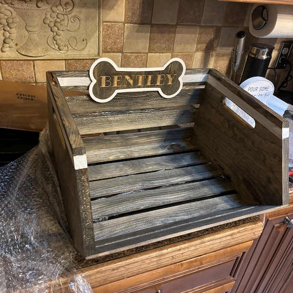 Dog Accessory Box Dog Toy Box Gift for Dog Mom Personalized Dog Name ...