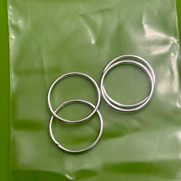 4pcs 16mm Circle Link, Connector Sterling Silver, Made in India, SS17 ...