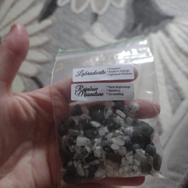 Crystal Chip Bags 4-9mm, 1oz, 2oz, 4oz, 8oz | Gemstone Chips, Crushed ...