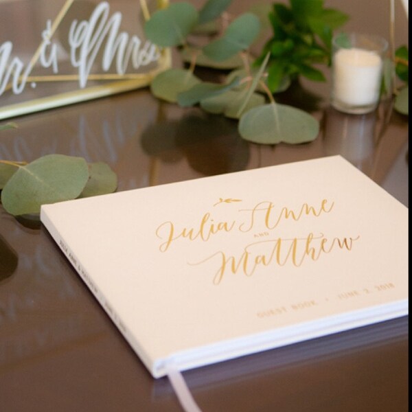 Wedding Guest Book Baby Blue Wedding Guestbook Calligraphy Custom Guest ...