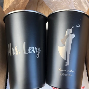 Custom Laser Engraved Cups, Personalized Stainless Steel Pint Glass ...