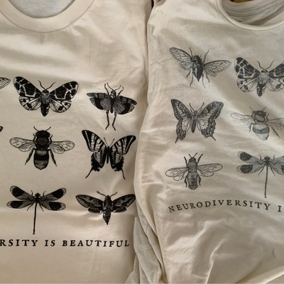 Neurodiversity is Beautiful Butterfly Moth Bee / Insect Shirt ADHD ...