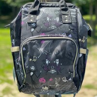 Black & White Creepy Bat Diaper Backpack Mommy Bag Travel - Etsy