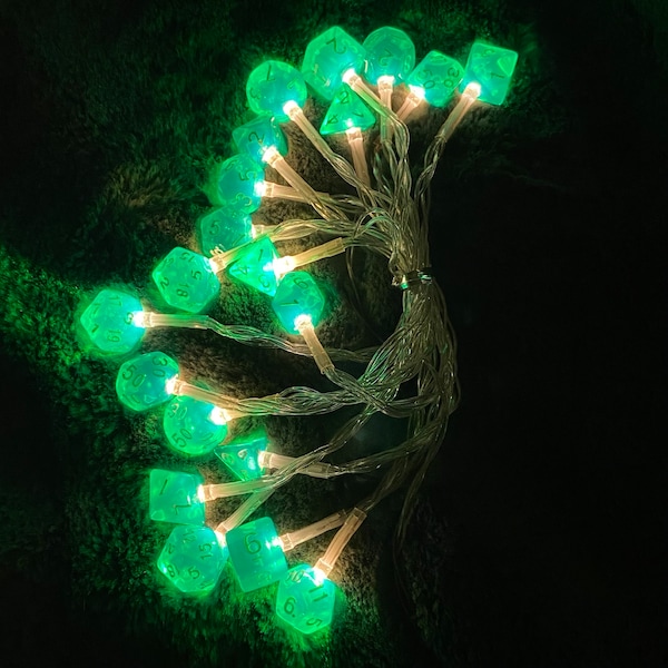 Handmade LED Dice Light Strands | Fairy Lights, DND LED String Light ...
