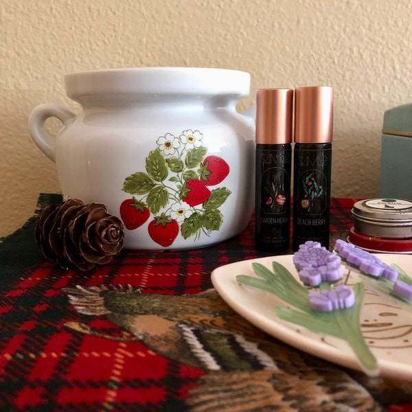 Vintage Chintz Apilco France Porcelain Cosmetic Jar Canister Jam Jar ...
