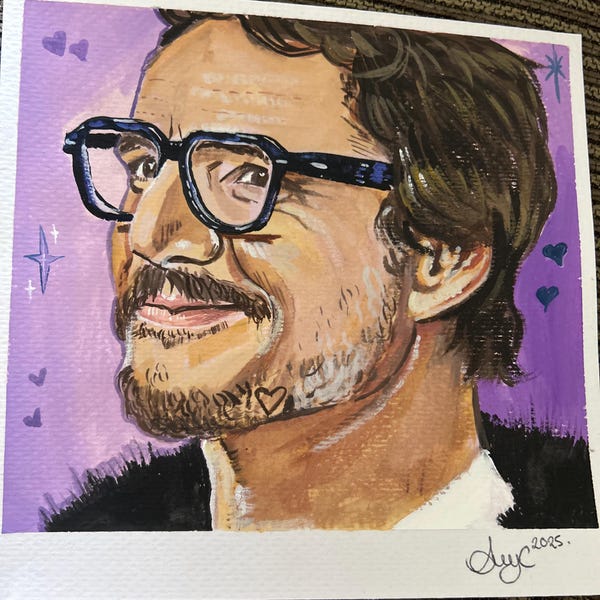 Pedro Pascal ~ Pink Acacius - Print of Original Painting - Etsy