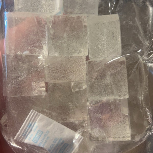 100% EDIBLE Custom Isomalt Sugar 1" Square Ice Cube Cubes for Beer ...
