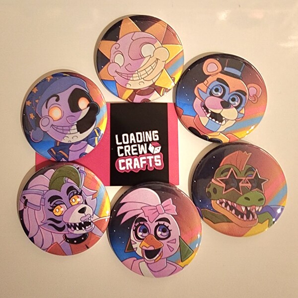 Five Nights at Freddys: Security Breach Button Set - Etsy