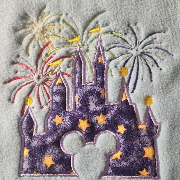 Castle Applique Embroidery Design, Princess Castle Machine Embroidery ...