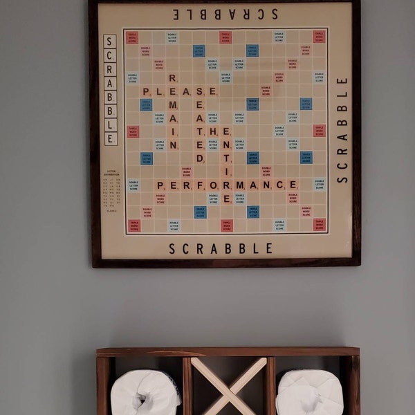 Scrabble Board Wall Art, Custom Board Game Poster, Personalized ...