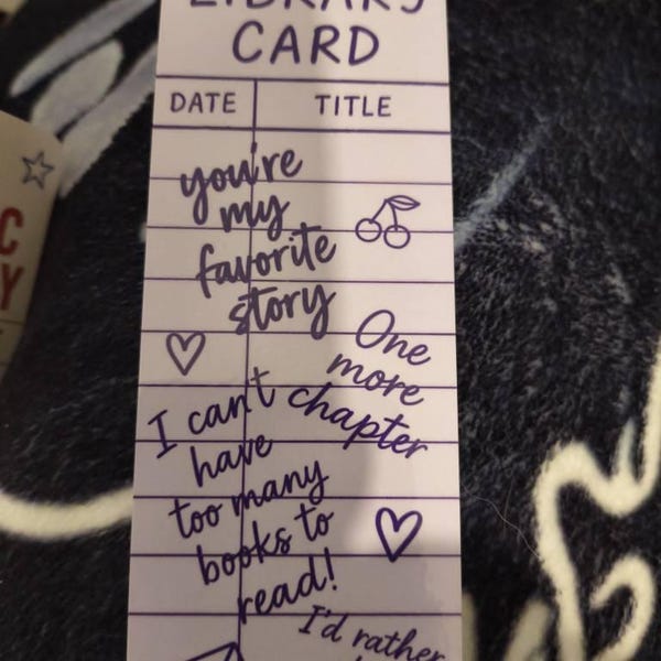 Library Card Bookmarks, Funny Bookish Quotes Bookmark Set, Vintage ...