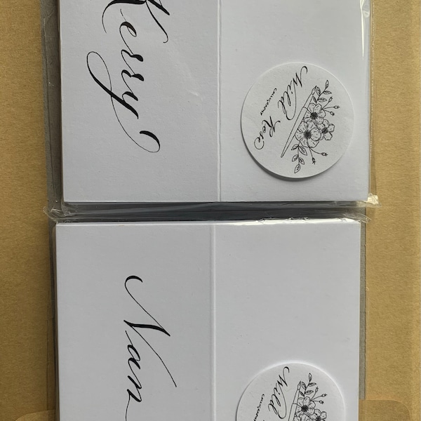 Handwritten Place Names Gold Calligraphy Wedding Place Cards Gold Ink ...