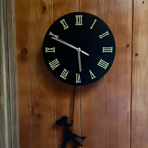 Girl Swinging on Tire - Pendulum Wall Clock - Etsy