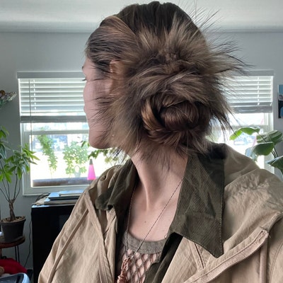 Black Furry Ring, Mink Pompom Ring, Mink Finger Ring With Genuine ...