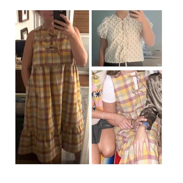 Syd Tie Top PDF Sewing Pattern | Size Inclusive 0-34 | Beginner ...