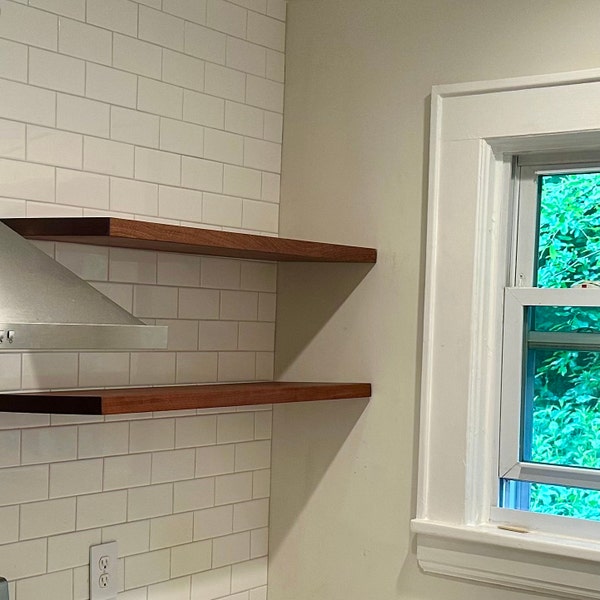 Long Mahogany Floating Shelves | 12" to 60" Lengths - Etsy