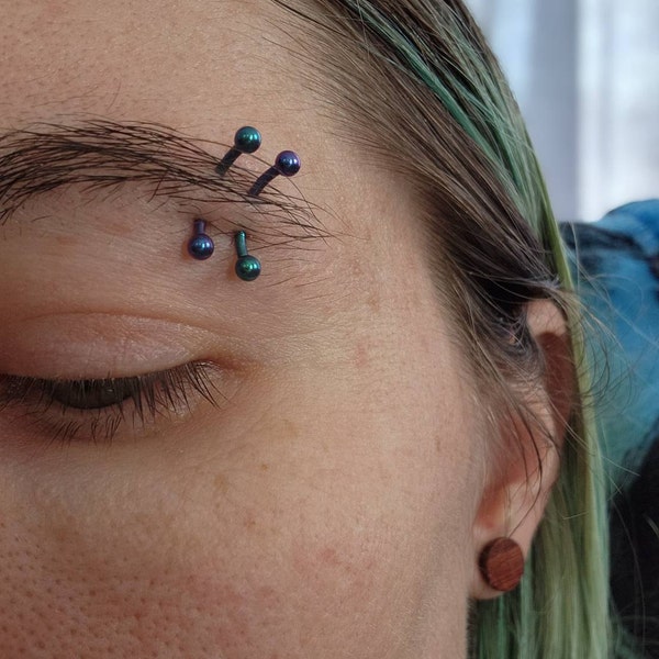 BRONZE (4G, 6G, 7G, 8G, 10G, or 12G) ASTM F136 Titanium Internally ...