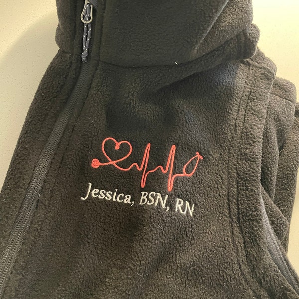 Nurse Fleece Vest, Personalized Gifts for Nurses, Custom Nursing ...