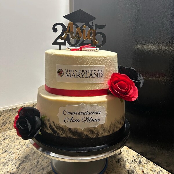 Personalized Graduation Cake Topper Custom Acrylic Grad Party ...