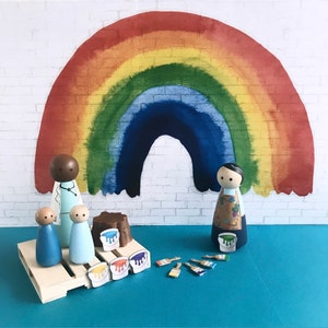 Watercolour Rainbow Window Sticker, Rainbow Window Decal, Rainbow Room ...