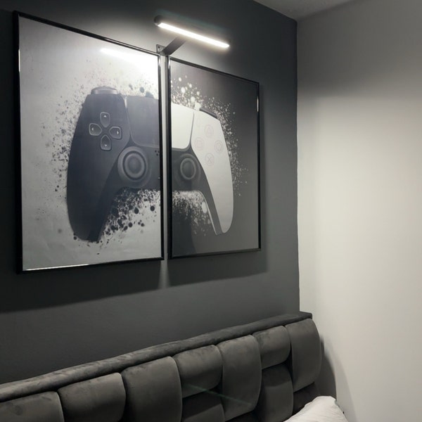 Retro Video Game Controllers Wall Decor, Digital Prints, Game Room ...