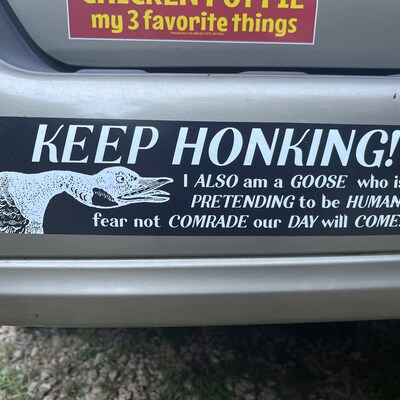 Keep Honking Goose Espionage Bumper Sticker - Etsy