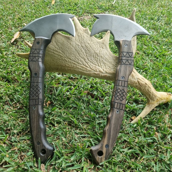 Full Tang Tomahawk Handmade Hatchet, Bushcraft Axe With Sheath ...