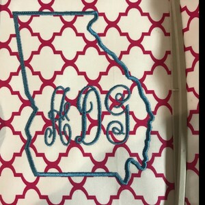 State of Georgia Applique Machine Embroidery Design 4 Sizes - Etsy