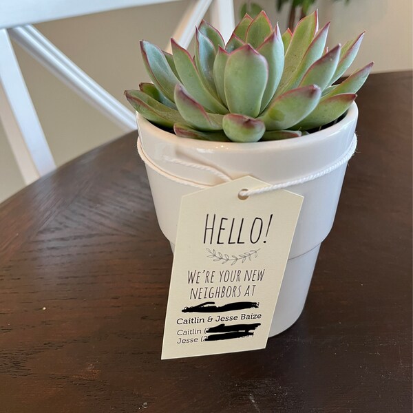 Hello New Neighbor Tag, New Neighbor Gift Tags, Welcome to the Neighood ...