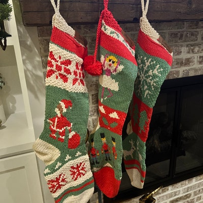 Personalized Traditional Christmas Stocking Hand Knit - Etsy