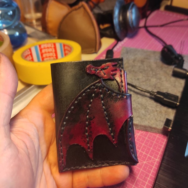 PDF & DXF Leather Dragon Card Holder - Dragon Wallet - Etsy