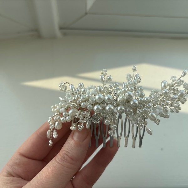 Abigail Comb, Pearl Bridal Hair Comb, Wedding Hair Accessory, Hairpiece ...