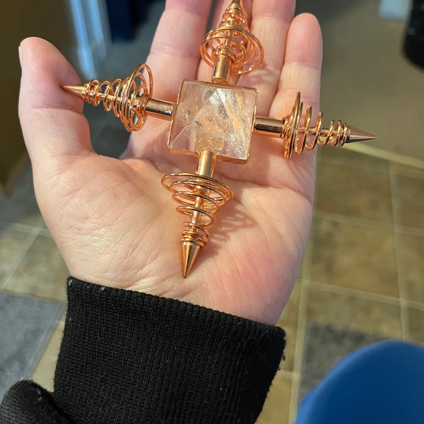 Copper Spiritual Energy Generator With Quartz Pyramid and Conductive ...