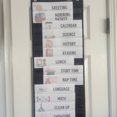 School Timetable, Editable Classroom Schedule, Bulletin Board Kit ...