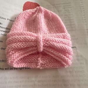 Easy Baby Hat Knitting Pattern, PDF Digital Download, Simple Preemie to ...